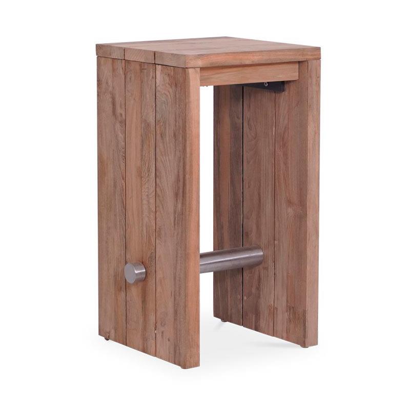 Clio Bar Stool Recycled Teak Brushed and Stainless Steel – Teakoutlet